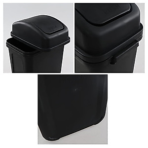 Outdoor Trash Can for Patio ,5.5 Gallons, Plastic Garbage Can with Lid, Waste Basket,trash Bin,garbage Bin ,dog Proof Trash Can for Outdoor, Living Room, Kitchen, Office, Bathroom, Bedroom, Dorm