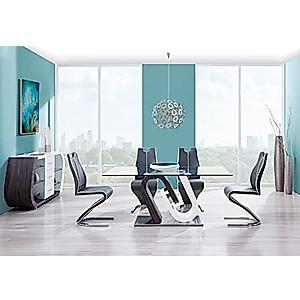 Global Furniture USA Dining Table, Grey-White