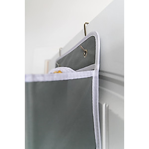 Cradle Essentials Over Door Hanging Organizer | Storage Caddy for Newborn and Baby Items, Stuffed Animals | Large Pockets with Clear Windows for Nursery, Mudroom, Bathroom, Laundry, Pantry, Closet