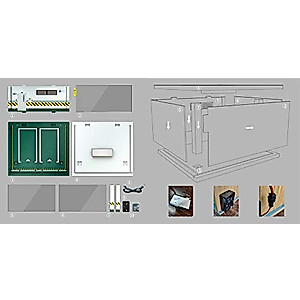 1/24 Scale Die-cast Car Garage Display Case with Clear Acrylic Cover and LED Lighting for 2 Parking Space (Route 66)