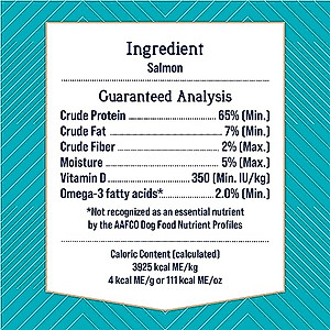 Stewart Freeze Dried Dog Treats, Wild Salmon, Grain Free & Gluten Free, 2.75 Ounce Resealable Tub, Single Ingredient, Made in USA, Dog Training Treats