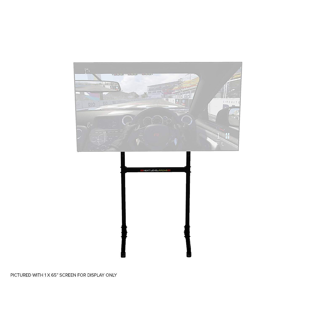 Next Level Racing Free Standing Single Monitor Stand (NLR-A011) and Keyboard and Mouse Tray (NLR-A012) Bundle