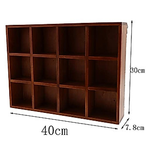 ＫＬＫＣＭＳ Wall Mounted Shelving Unit with Storage Shelf with 12 Compartments , Brown