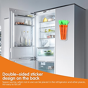 Refrigerator Sealing Clips, Cute Carrot Shape Food Bag Clips with Storage Box, Food Bag Sealer Clips for Kitchen, 2 Pack, 10 Pieces Total