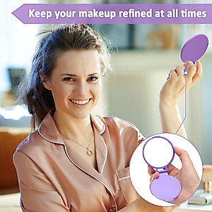 Windspeed 18 Pcs Mini Folding Mirror Round Compact, 2.4 in Small Portable Travel Makeup Mirror Compact Mirror Bulk Round Makeup Mirror for Purse, Women Girls Travel Daily Use