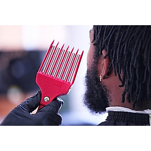 Shawty Red Low Heat Beard Grooming Growth Kit for Men, Hot Afro Comb, Skin Sensitive Adjustable Temperature Wooden Comb & Leave in Conditioner Spray for the Facial Hair Care (Watch The VIDEO)
