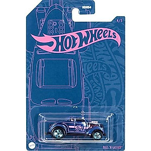 Hot Wheels 2022 Pearl and Chrome 54th Anniversary Complete Set of 5 Diecast Vehicles