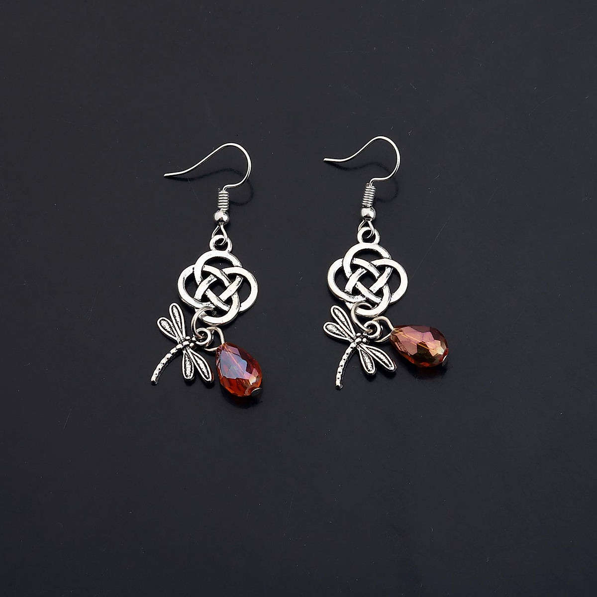 LBSBO Celtic Knot Cross Pendant Earrings Claire Fraser Earrings Sassenach Scottish Gift(Out earrings)