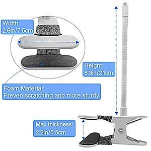 SZAOYU 2Pack Flexible Clamp Mount Compatible with Ring Mount Stick Up Cam & Indoor Cam, Flexible Gooseneck Mounting Bracket No Tools or Wall Damage Required