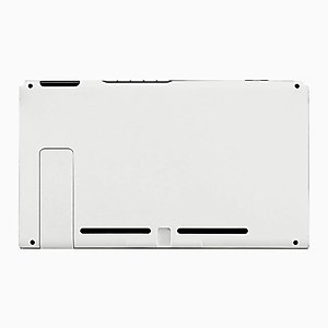 eXtremeRate Soft Touch Grip Back Plate for Nintendo Switch Console, NS Joycon Housing Shell (D-Pad Version) with Full Set Buttons, DIY Replacement Shell for Nintendo Switch - White