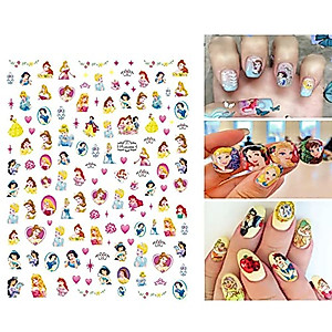 Cute Cartoon Nail Art Sticker Nail Art Supplies 3D Self-Adhesive Nail Decals Designer Nail Stickers Cartoon Nail Designs for Women Girls Acrylic Nails Decoration Manicure Accessories 4 Sheets