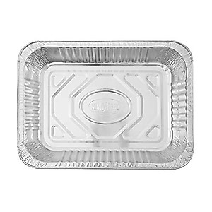 Kingsford Heavy Duty AllPurpose Aluminum Pans,Disposable Aluminum Foil Pans Ideal for Cooking, Baking, Steaming, Grilling, & Smoking Safe, Disposable Chafing Dish (Pack of 7)
