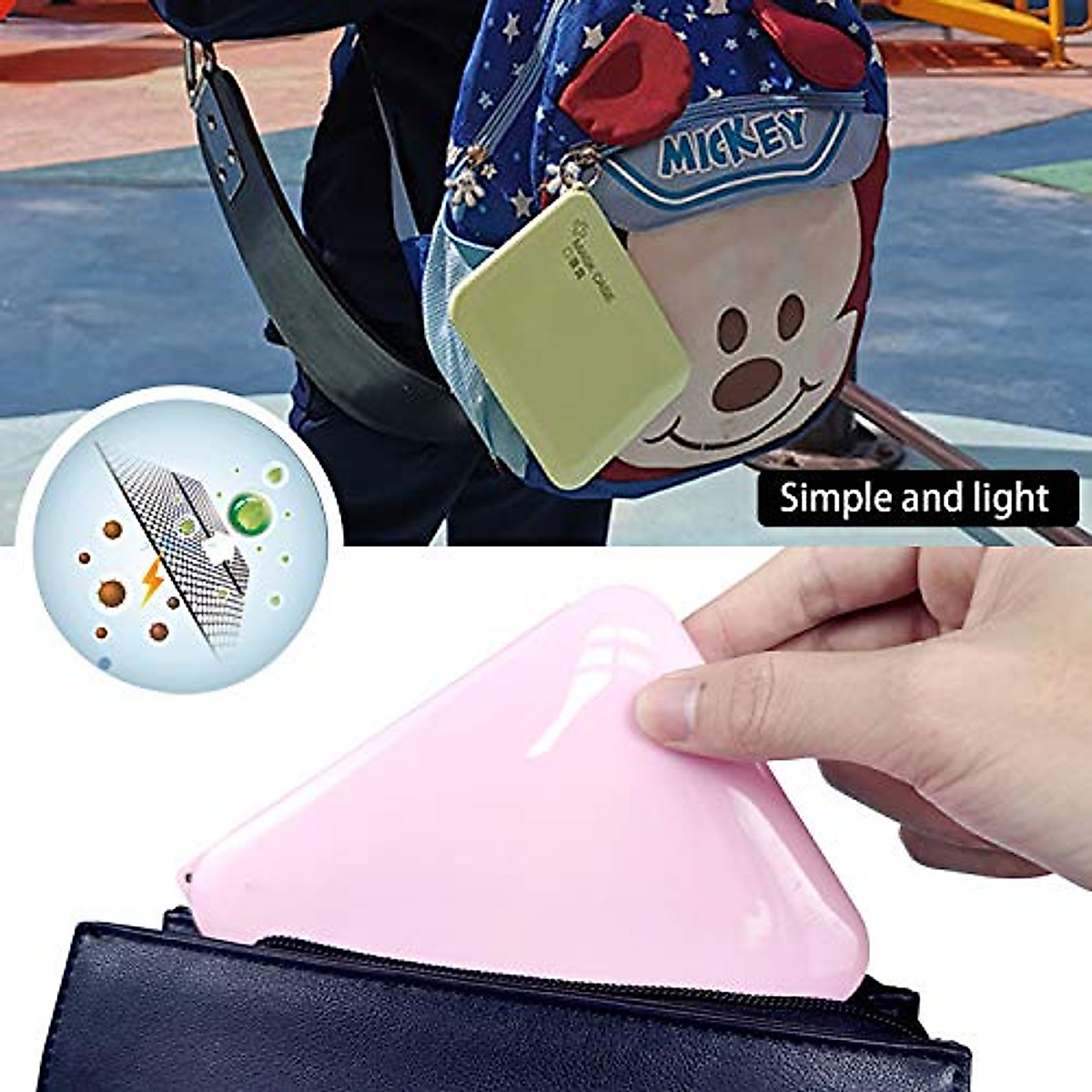 2 Pcs Plastic Storage Case Organizer Face Cover Storage Bag Bandanas Storage Clip Dustproof Storage Box for Face Cover Pollution Prevention (Green)