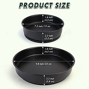 Lazy Susans Turntable, 10 +12 Inch Stainless Steel Organizer,Non-Skid Spice Rack Organizer, 360 Rotating Storage Container for Home, Kitchen, Countertop, Cabinet, Fridge, Office, 2 Pack