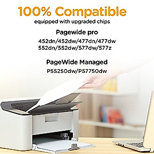 ONEINK 972X Ink Cartridges Compatible for HP 972, Upgraded Chips, Work for Pagewide Pro 477dn 477dw 452dn 452dw 577dw 577z Managed P55250dw P57750dw Printers, 4 Packs (Black/Cyan/Magenta/Yellow)