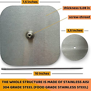 Skewer Hack Removable All Food Grade Stainless Steel - Made in Ukraine - Vertical Rack Home Cooking Tacos Al Pastor Shawarma Kebab Brazilian Churrasco Doner Gyros - Easy to Use Oven Barbecue Grill BBQ