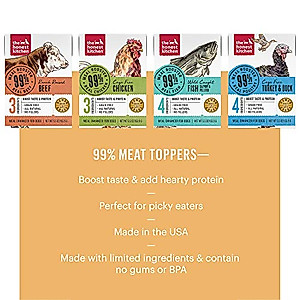 The Honest Kitchen 99% Meat Protein Variety Pack Dog Food Topper, 5.5 oz (Pack of 3)