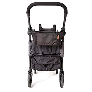 Contours Baby Stroller Organizer, Adjustable Stroller Caddy, Parent Organizer Accessory, Stroller Accessory, Cup Holder and Storage - Compatible with Select Contours Strollers and Wagons - Black