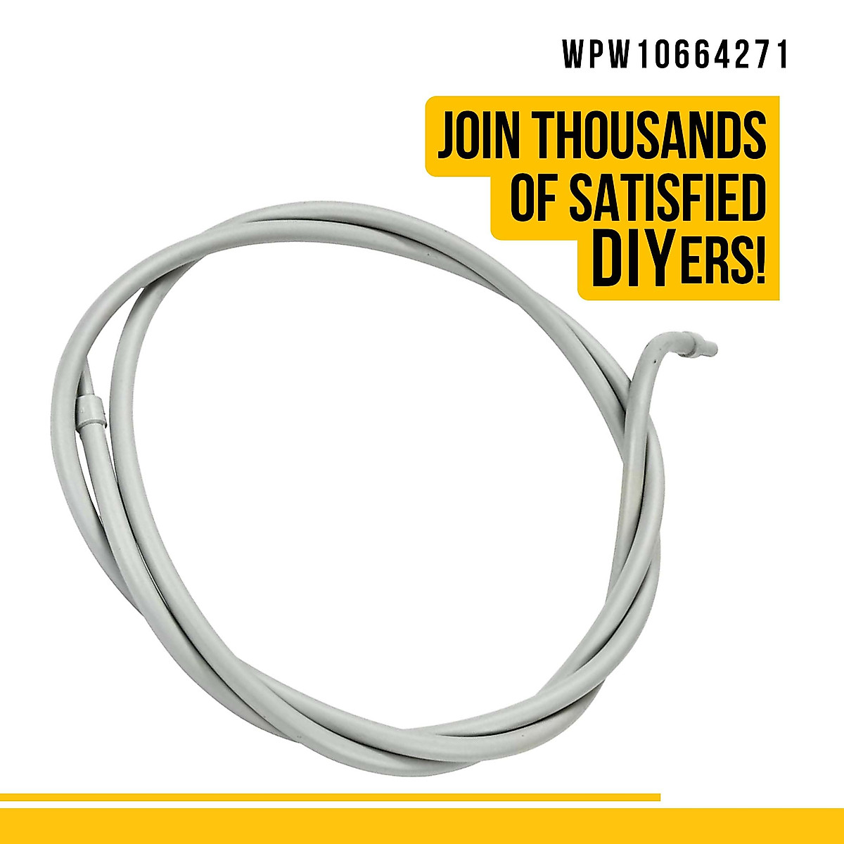 PartsBroz WPW10664271 Water Valve Tubing - Compatible With Whirlpool Kenmore Amana Maytag Refrigerator - Replaces AP6023685 W10490809 W10664271 3450972 PS11757031