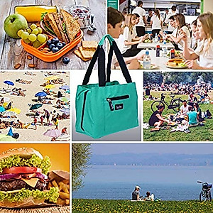 Nicole Miller of New York Insulated Lunch Cooler 11 Lunch Tote (Turquoise)