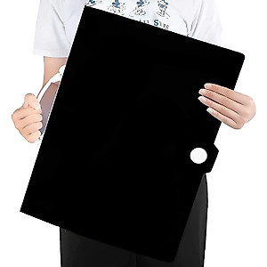 A3 Diamond Painting Storage Book, Diamond Art Portfolio Folder with 30 Pags Clear Pocket Slevees Protectors, A3 Storage Book with Handle, Large Artwork Report Sheet Letter Poster Storage Bag (Black)