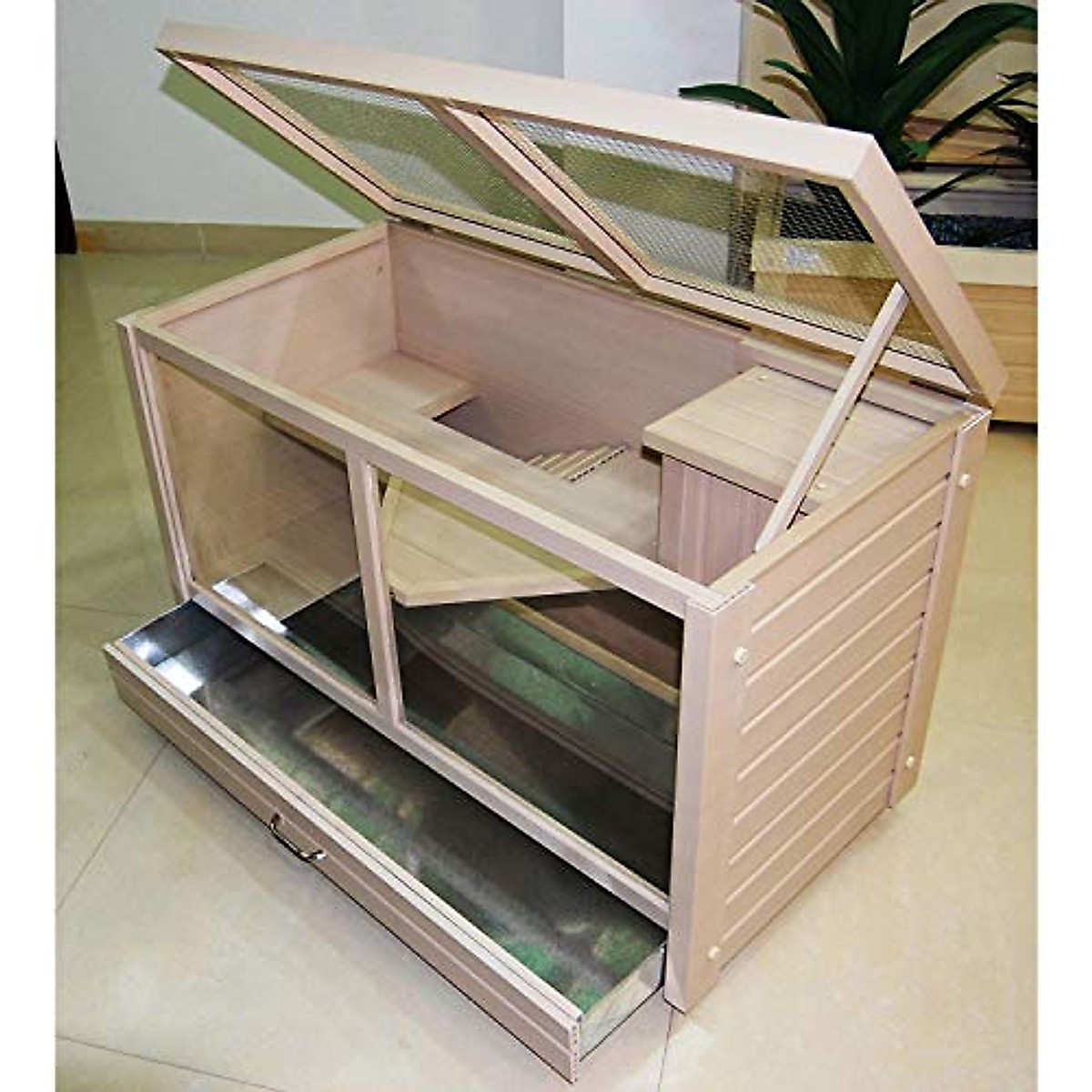 New Age Pet ecoFLEX Indoor Rabbit Hutch Maple, Small