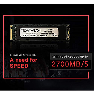 Dataram Internal SSD, PCIe NVMe M.2 2280 Solid State Drive, PCIe Gen3 8Gb/s (2TB)
