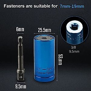 Stocking Stuffers Gifts for Men,Socket w/Drill Adapter,Use with Most Socket Wrenches & Power Drills,by WXTDM