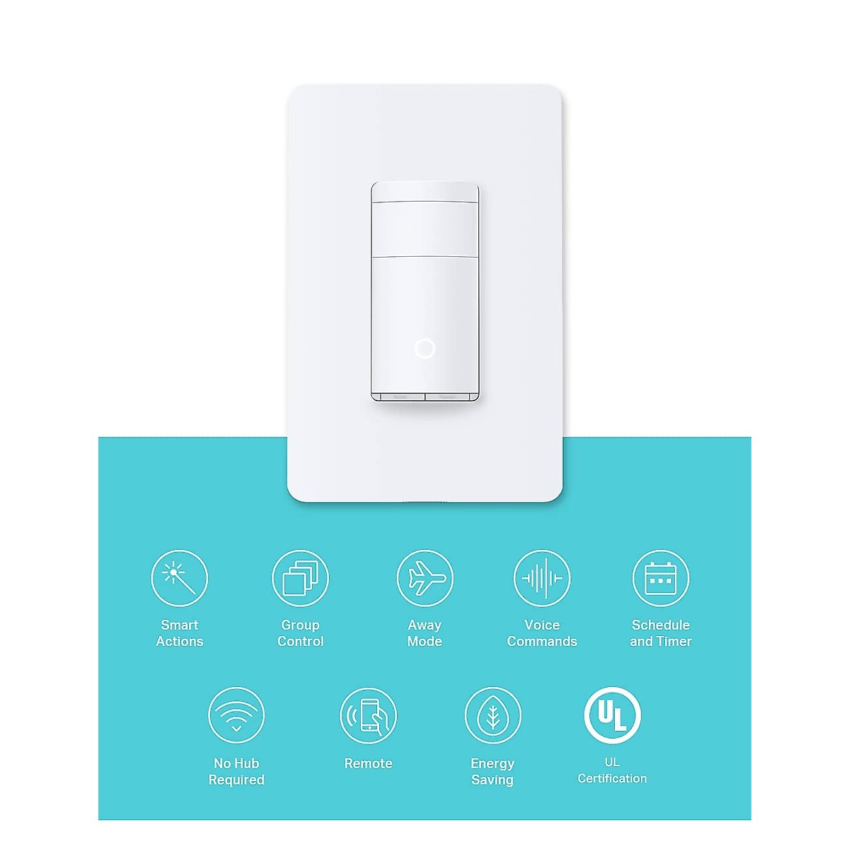 Kasa Smart WiFi Motion Sensor Switch, Single Pole, Needs Neutral Wire, 2.4GHz Wi-Fi Light Switch, Compatible with Alexa & Google Home, UL Certified, No Hub Required(KS200M),White,1-Pack