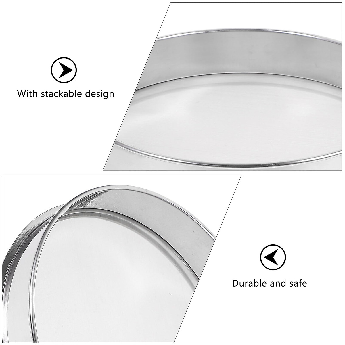 Cabilock Stainless Steel Flour Sifter 150 Fine Mesh Baking Sifter Sieve 30cm