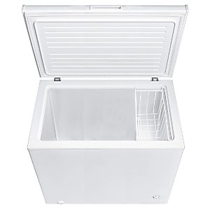 Smad Chest Freezer 7.0 Cubic Feet with Removable Basket Flip-up Lid Deep Freezer Adjustable Temperature, for Apartment Home Kitchen Grocery, White