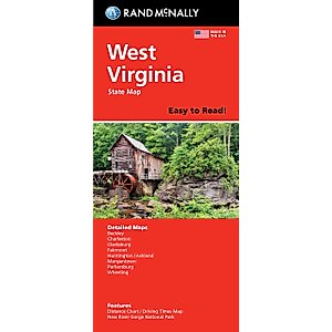 Rand McNally Easy To Read Folded Map: West Virginia State Map