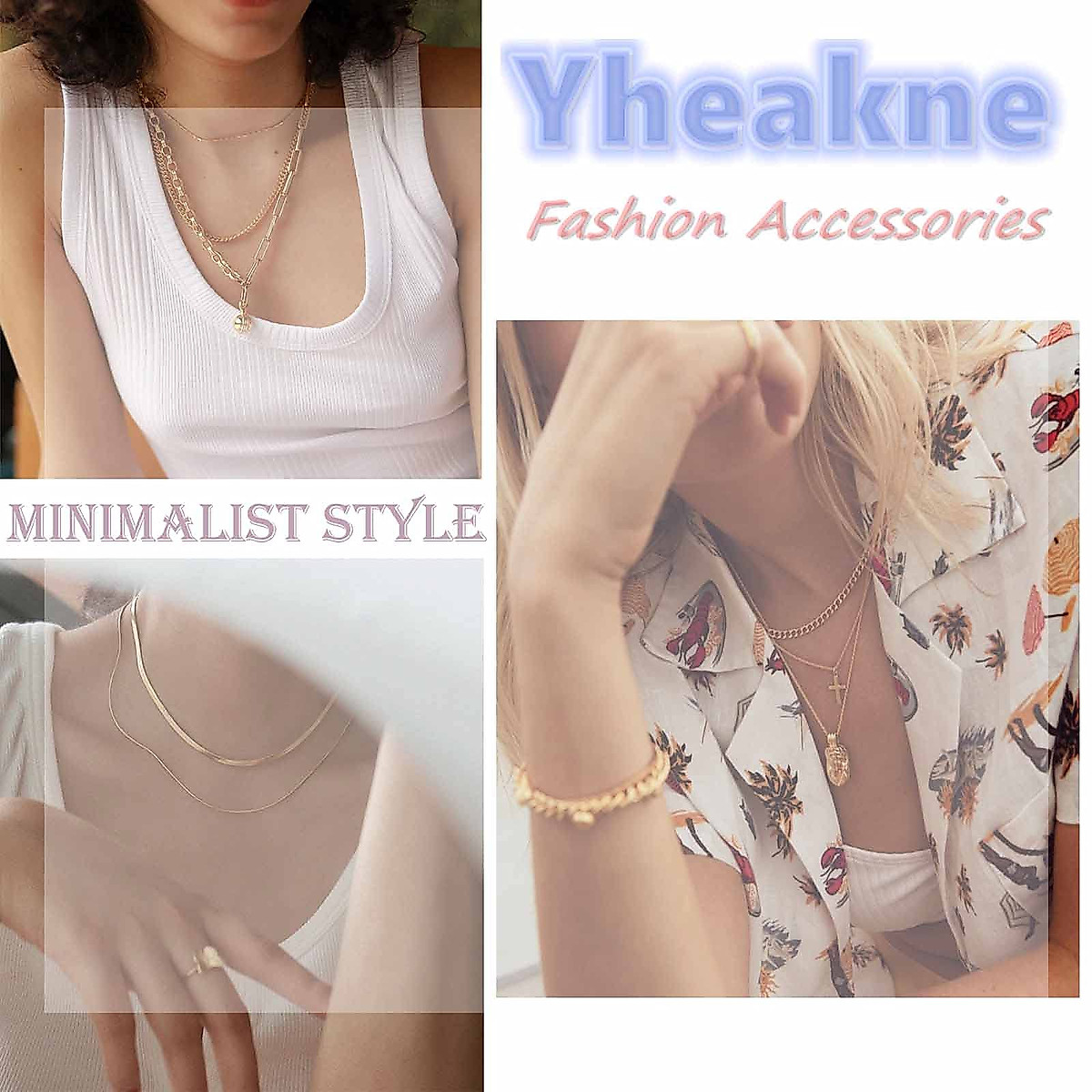 Yheakne Vintage Pearl Pendant Necklace Gold Pearl Beads Necklace Freshwater Cultured Pearl Chain Necklace Pearl Bar Necklace Chain Jewelry for Women and Girls