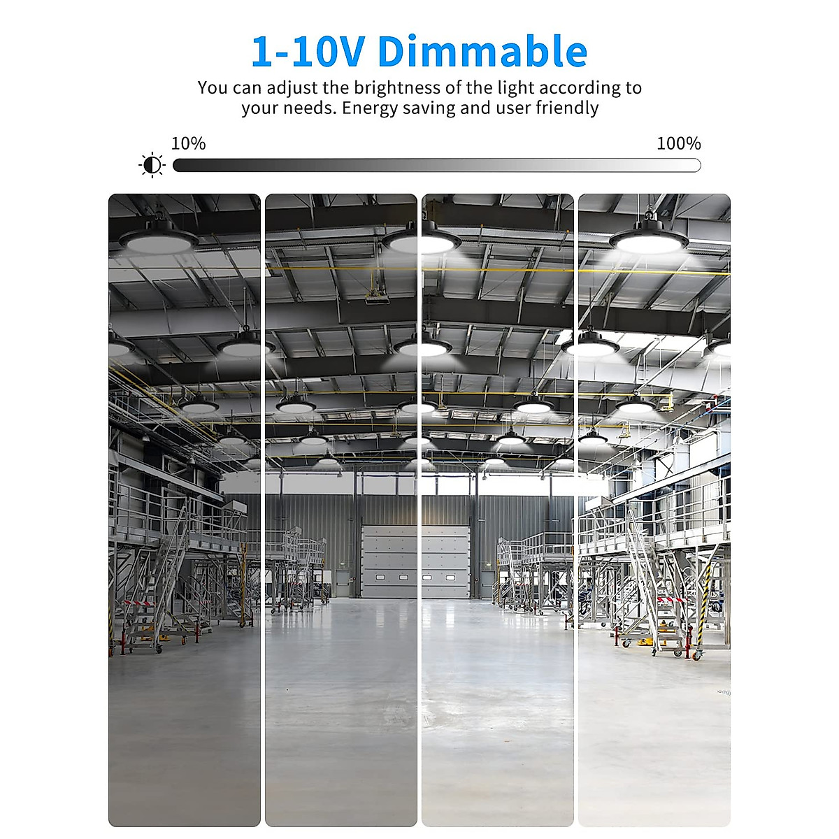 LED Garage Light, 185W 18500LM Plug in LED Shop Light, Linkable Garage Light with Plug Deformable 6 Panels, 6500K LED Garage Ceiling Lights for Garage, Warehouse, Barn, Basement Built-in ON/Off