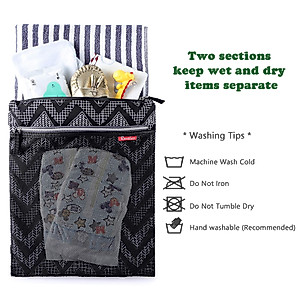 RUVALINO Multifunction Dipaer Bag Backpack & Reusable Baby Wet Dry Bag, Baby Shower Gifts Baby Essentials for Mom and Dad, Convenient Travel kit for parents