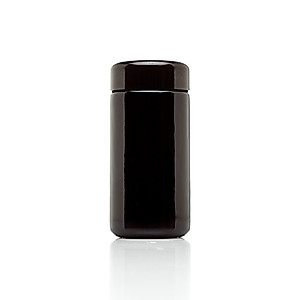 Infinity Jars 100 ml (3.3 fl oz) 3-Pack Tall Black Ultraviolet Refillable Empty Glass Screw Top Jar