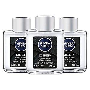 Nivea Men DEEP Comfort Post Shave Lotion - Soothe Shave irritation - 3.3 fl. oz. Bottle (Pack of 3)