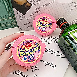 for Airpod 2/1 Case Soft Silicone Cute Cartoon Kawaii Funny Cover Fashion Protective, Cool Keychain Design Skin, for Girls Children and Boys Airpod Case with Airpods 2&1 (hubba Bubba)