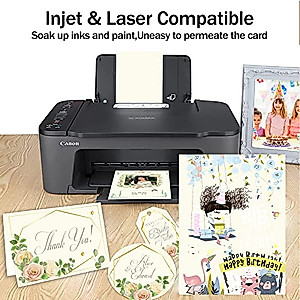 24 Sheets Cream Cardstock 8.5 x 11 Off White Paper, Goefun Ivory Card Stock Printer Paper for Cards Making, Office Printing, Paper Crafting