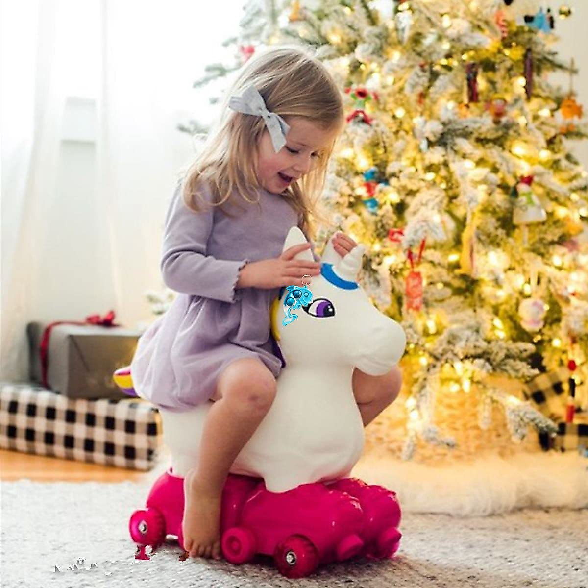 Roaqua (Students Gifts and Dolphin Party Favors) 20 Packs Bulk Mini Pop for Kids,Cool Shape Sensory Small Bubble Fidget Tools