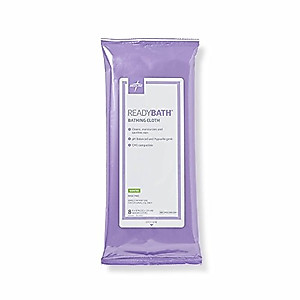 Medline Readybath Total Body Cleansing Standard Weight Washcloths, 30 Count