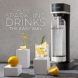 Modern Design Sparkling Water Maker – Soda Water Maker with 1l BPA-Free Reusable Bottle–Carbonated Water Maker for Home – Soda Streaming Machine for Seltze (SS697B)