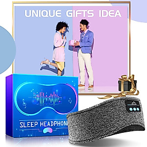 Sleep Headphones Wireless Bluetooth Headband - Comfy Sleeping Eye Mask Headset, Sport Head Band Earbuds Electronics Tech Gadgets Christmas Stocking Stuffers Birthday Gifts for Women Men Running