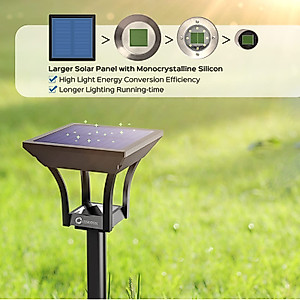 CINOTON 42W LED Barn Light Dusk to Dawn Outdoor Lighting, Black 2 Pack & Outdoor Solar Landscape Pathway Lights 4 Pack