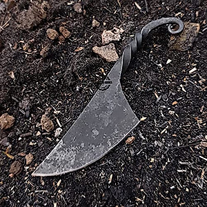 Hand Forged Celtic Knife / Mini Neck Knife - 4.65 Inches Celtic Knife / Mini Neck Knife With Sheath, High Carbon Steel Celtic Knife / Mini Neck Knife, Viking Gift Knife