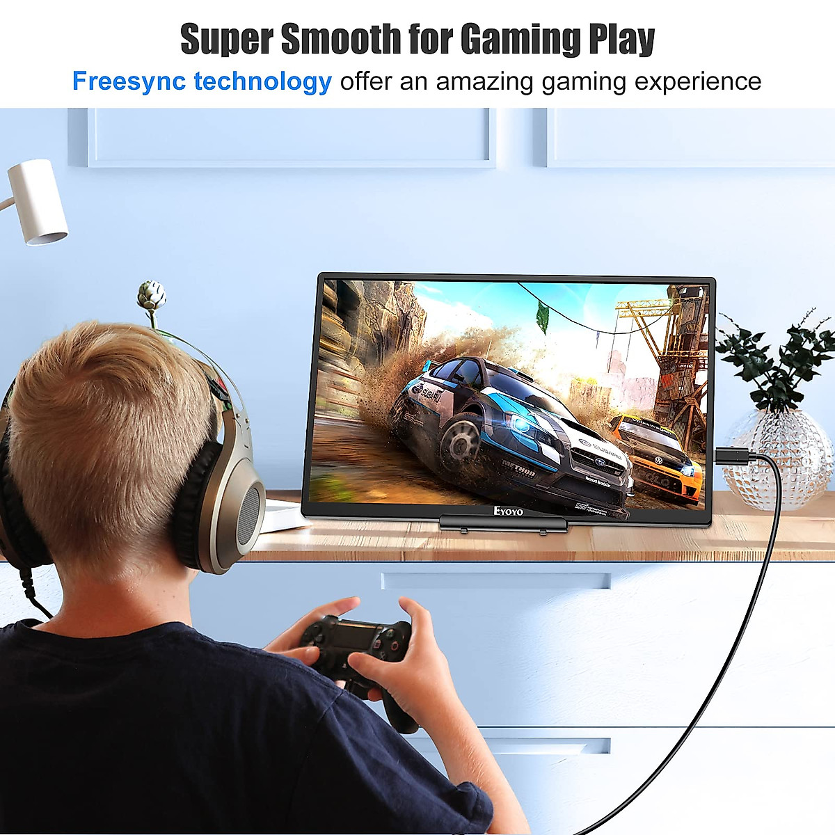 Eyoyo Portable Monitor for Laptop 10 Inch Small Monitor 1920x1280 USB C Computer Display Travel Monitor with HDMI, External Monitor for PC Phone Xbox Switch PS4 178° IPS Screen Plug & Play