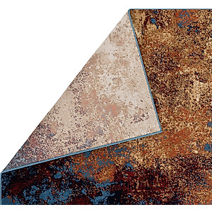 LUXE WEAVERS Modern Splatter Abstract Area Rug, Blue 8x10