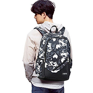 YHFD Boys' school backpacks, primary and secondary school backpacks, children's backpacks, tutoring bags, and pencil boxes (Technology Grey)