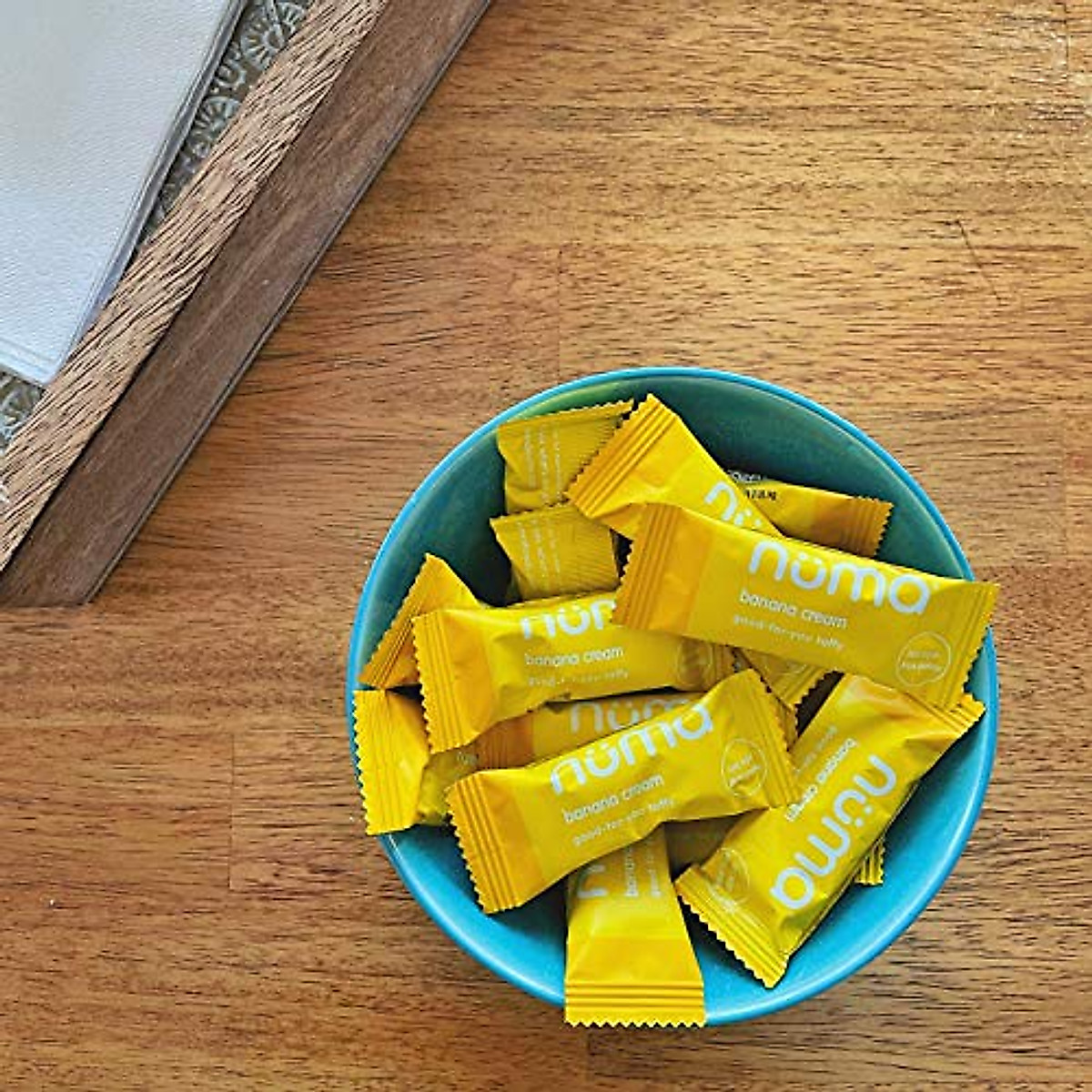 Healthy Banana Cream Taffy Candy – Low Sugar, High Protein, Low Calorie, All Natural, Gluten Free – 3 Bags with 8 Individually Wrapped Chews Each