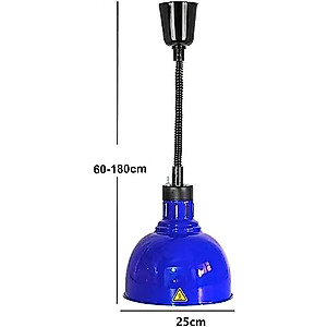 LINKANRUO Food Warmer Lamp Food Heat Lamp Telescopic Food Warme Buffet Food Heat Lamp Buffet Heating Lamp, 250W 25cm for Restaurant Heating Lamp Buffet Hanging Heat Lamps Lamps